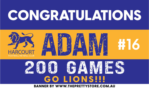 Sports Milestone Banners - Harcourt Football Club - The Pretty Store