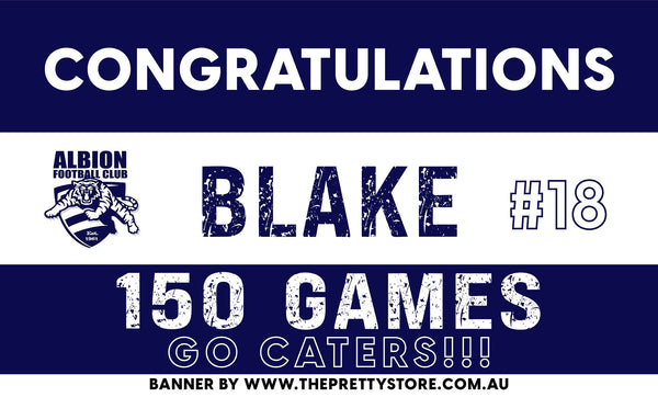 Sports Milestone Banners - Albion Football Club - The Pretty Store