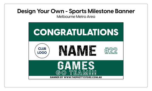 Sporting Milestone Banners - The Pretty Store