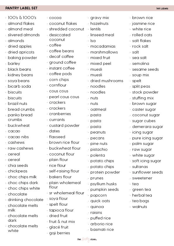 Pantry Label Set - Design 28 - Arch - The Pretty Store