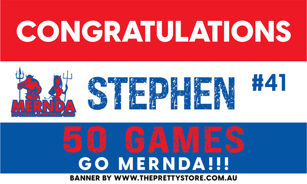 Sports Milestone Banners - Mernda Football Club - The Pretty Store
