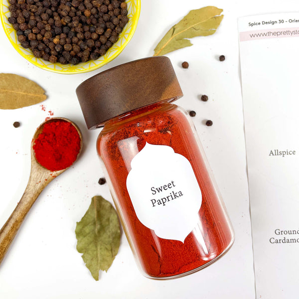 Spice Jar Label Set - Design 30 - East Asian Inspired - The Pretty Store