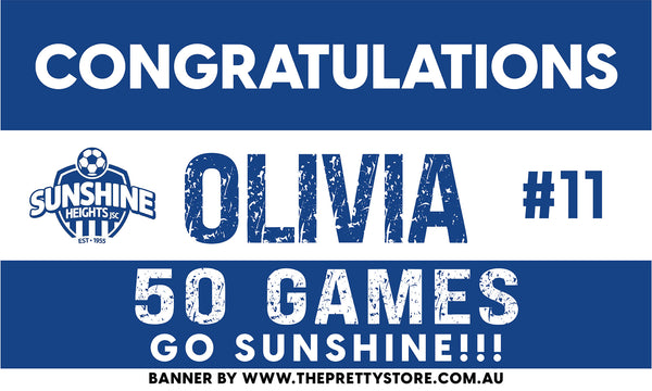 Sports Milestone Banners - Point Cook FC - The Pretty Store