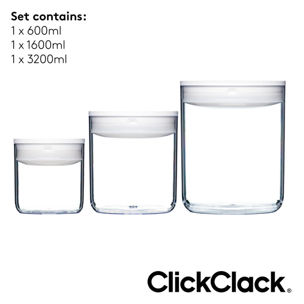 Click Clack® Round Pantry Storage Containers - The Pretty Store