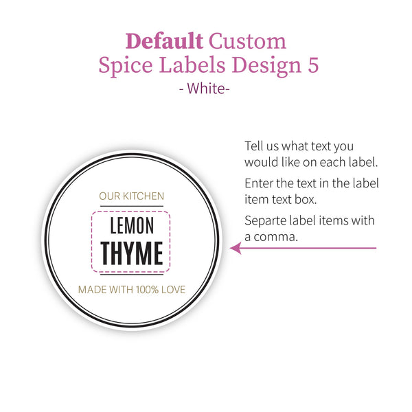 Personalised Custom Spice Labels - Design 5 - The Pretty Store