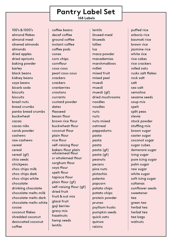 Pantry Label Set - Version 24 | Pretty Pantry Labels - The Pretty Store