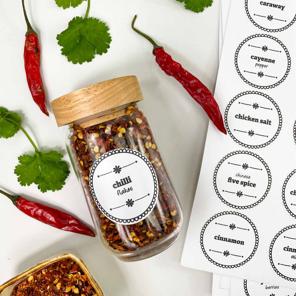 Vinyl Spice Jar Labels | Pretty Pantry Labels - The Pretty Store