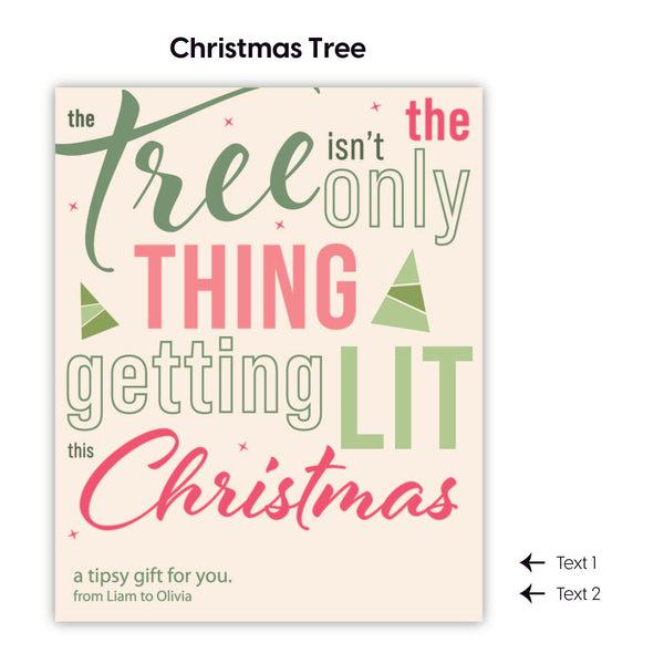 Tipsy Christmas Wine Labels - The Pretty Store